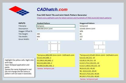 Free Hatch Pattern Generator & Hatch Pattern Creator Tools